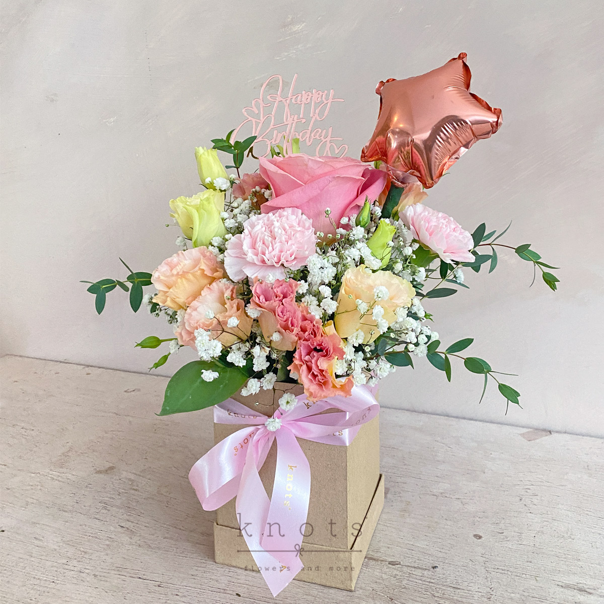 From the Stars (Pink Ecuadorian Rose Birthday Arrangement ...