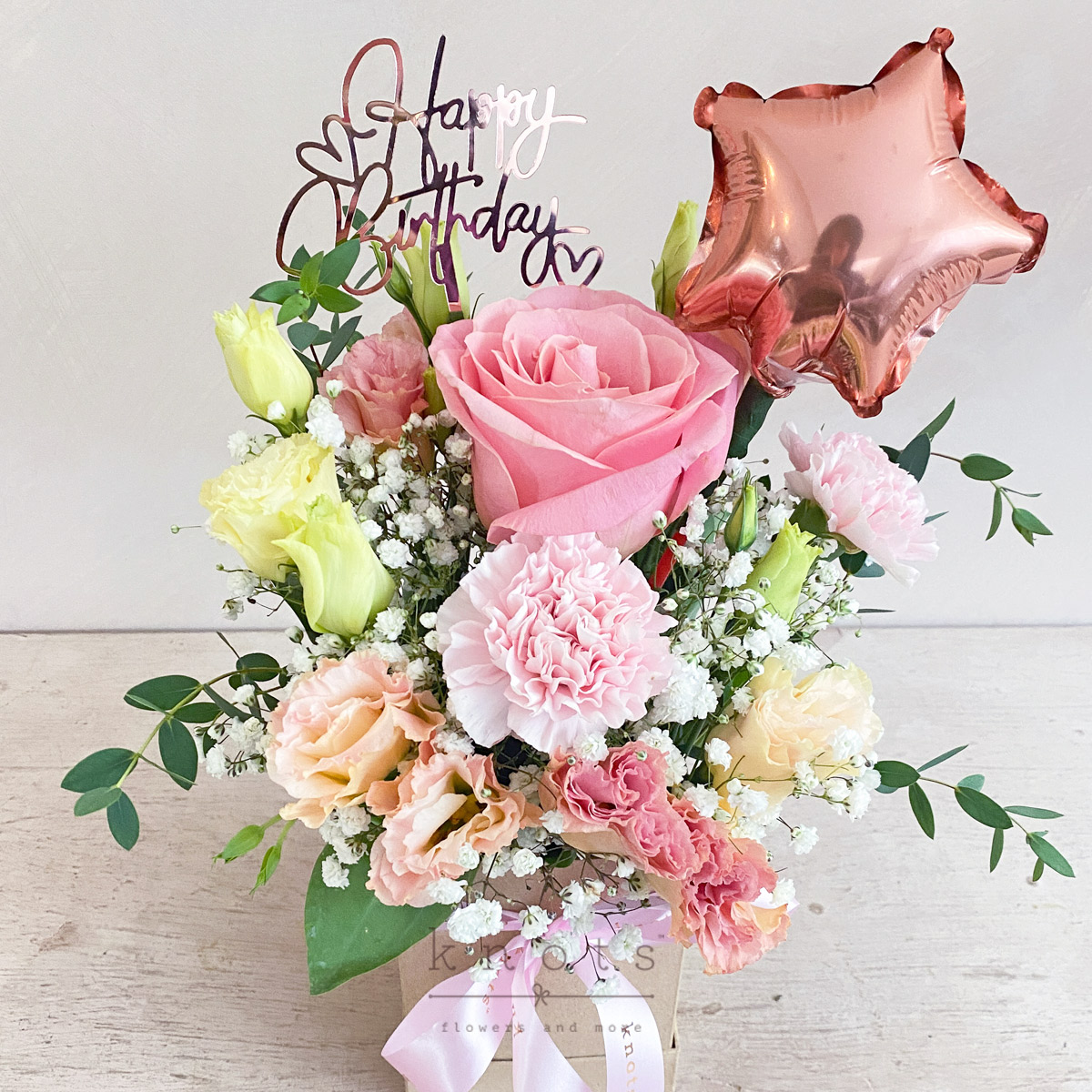 From the Stars (Pink Ecuadorian Rose Birthday Arrangement ...