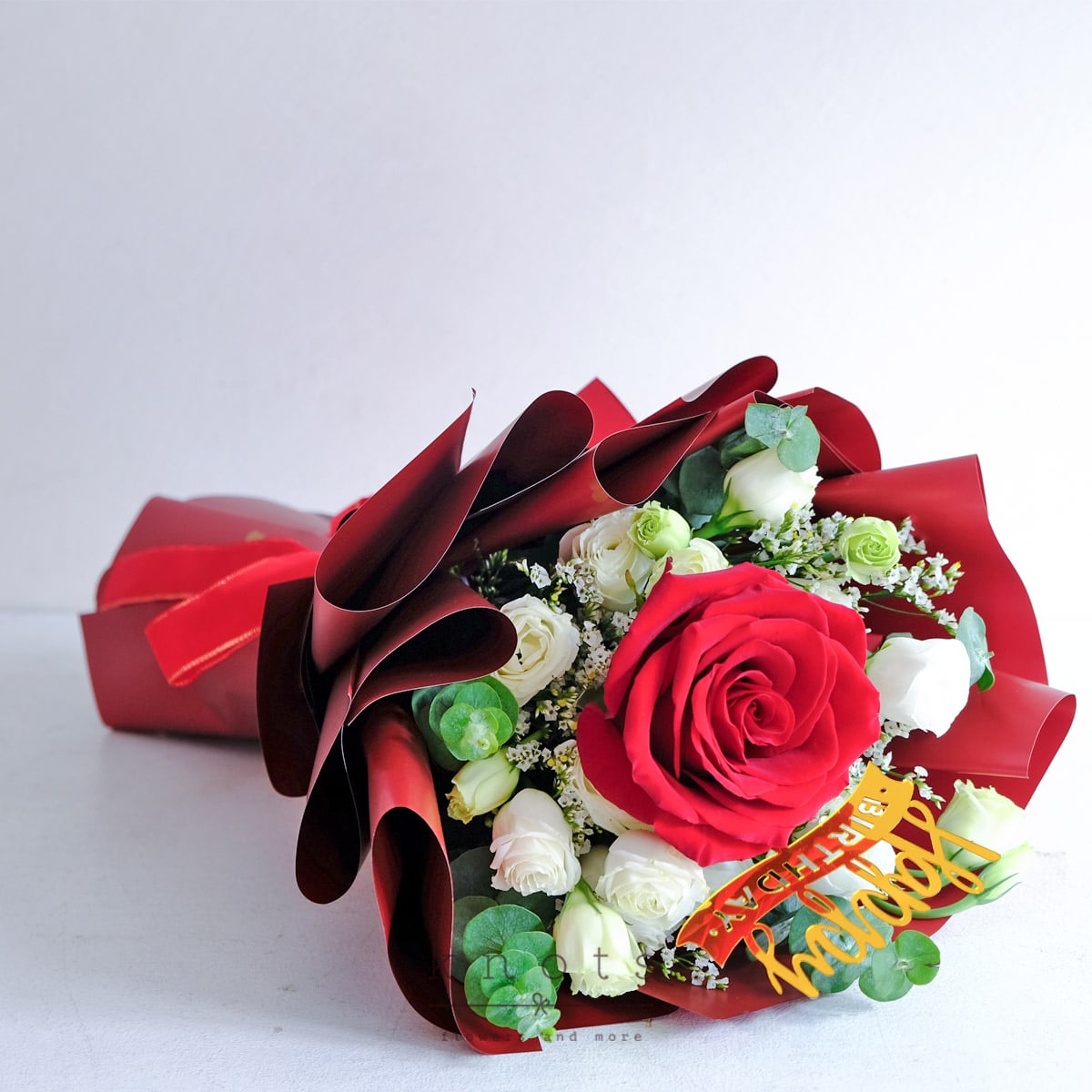 Lovely Birthday (Red Ecuadorian Rose Birthday Bouquet) | Knots.ph