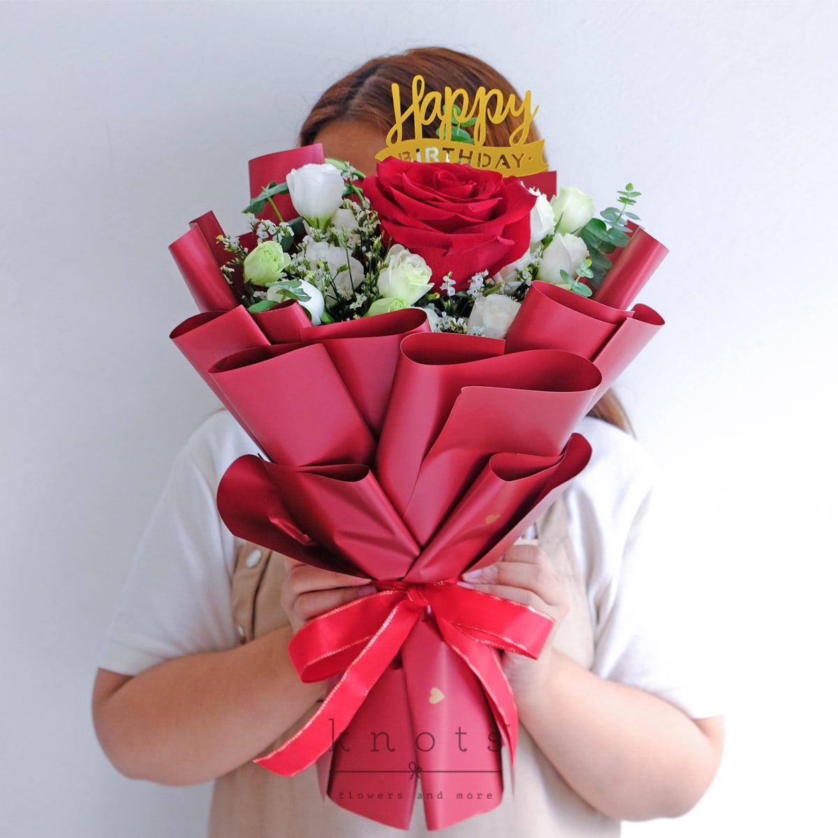 Lovely Birthday (Red Ecuadorian Rose Birthday Bouquet) | Knots.ph