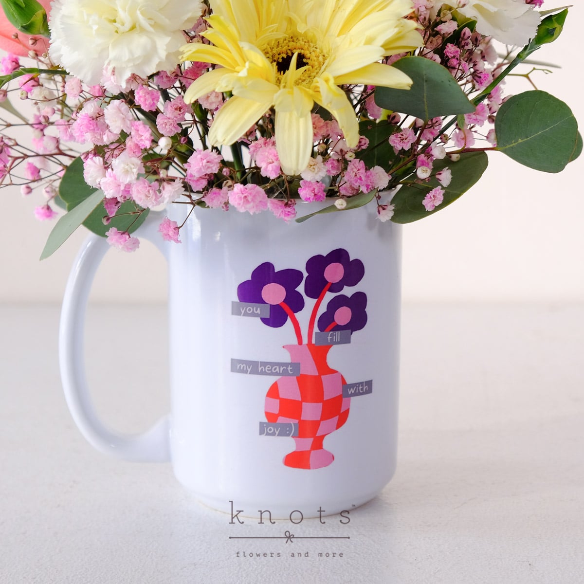 Filled with Joy (Pink Ecuadorian Rose, Tulip and Gerbera Arrangement ...