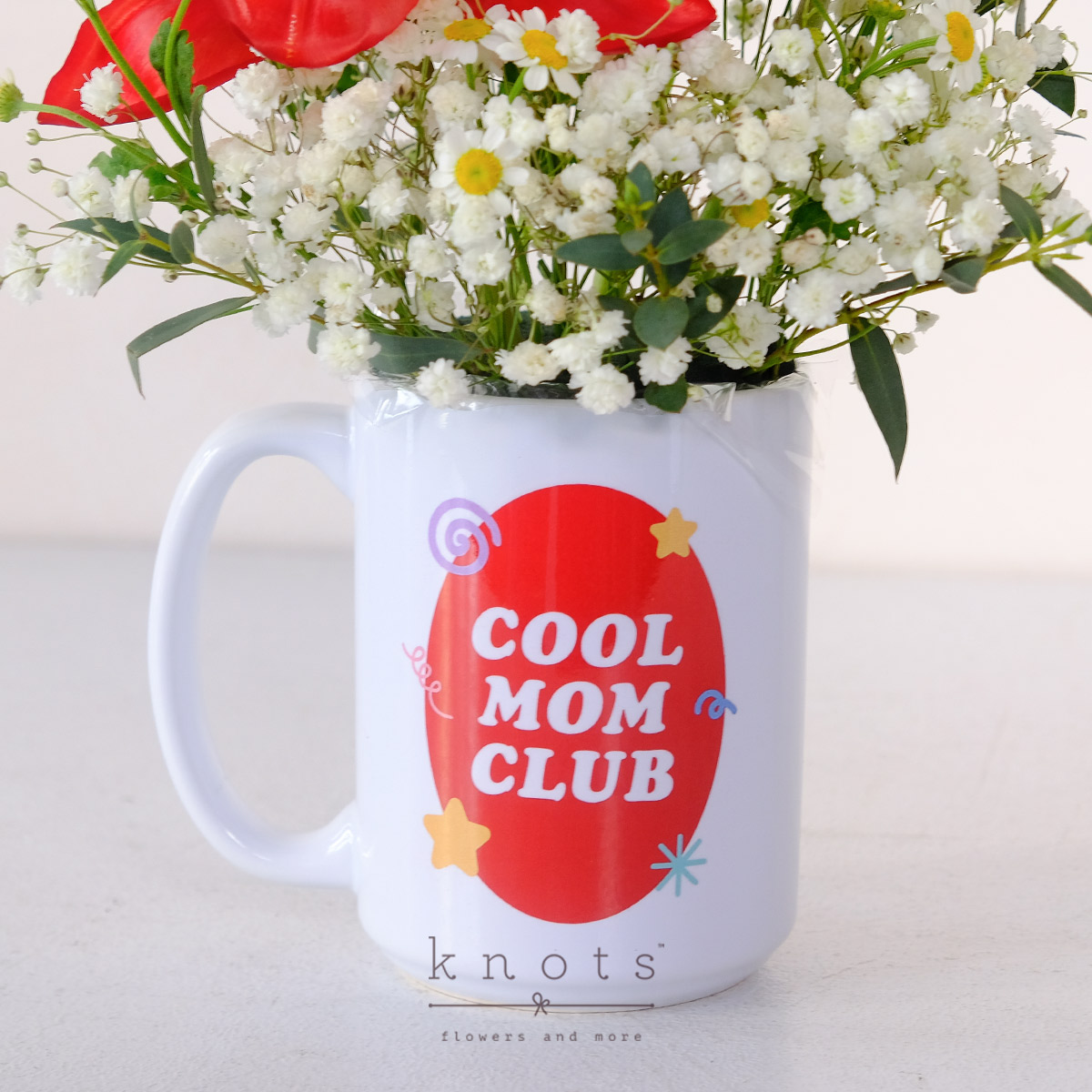 Cool Mom (Red Tulips and Gerbera Arrangement) | Knots.ph