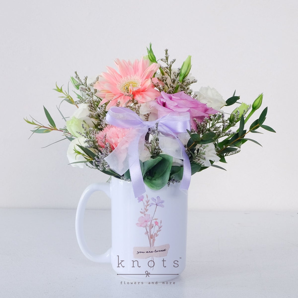 You Are So Loved (Purple Rose and Pink Gerbera Arrangement) | Knots.ph