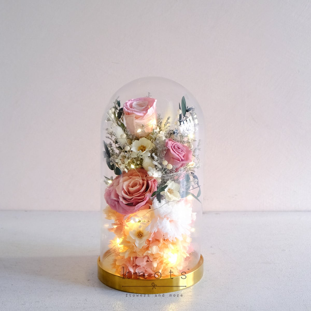 Rosaline (Preserved Flower Dome Arrangement) | Knots.ph