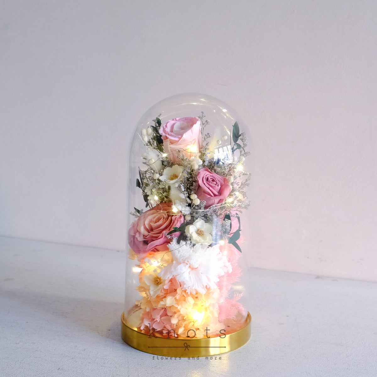 Rosaline (Preserved Flower Dome Arrangement) | Knots.ph