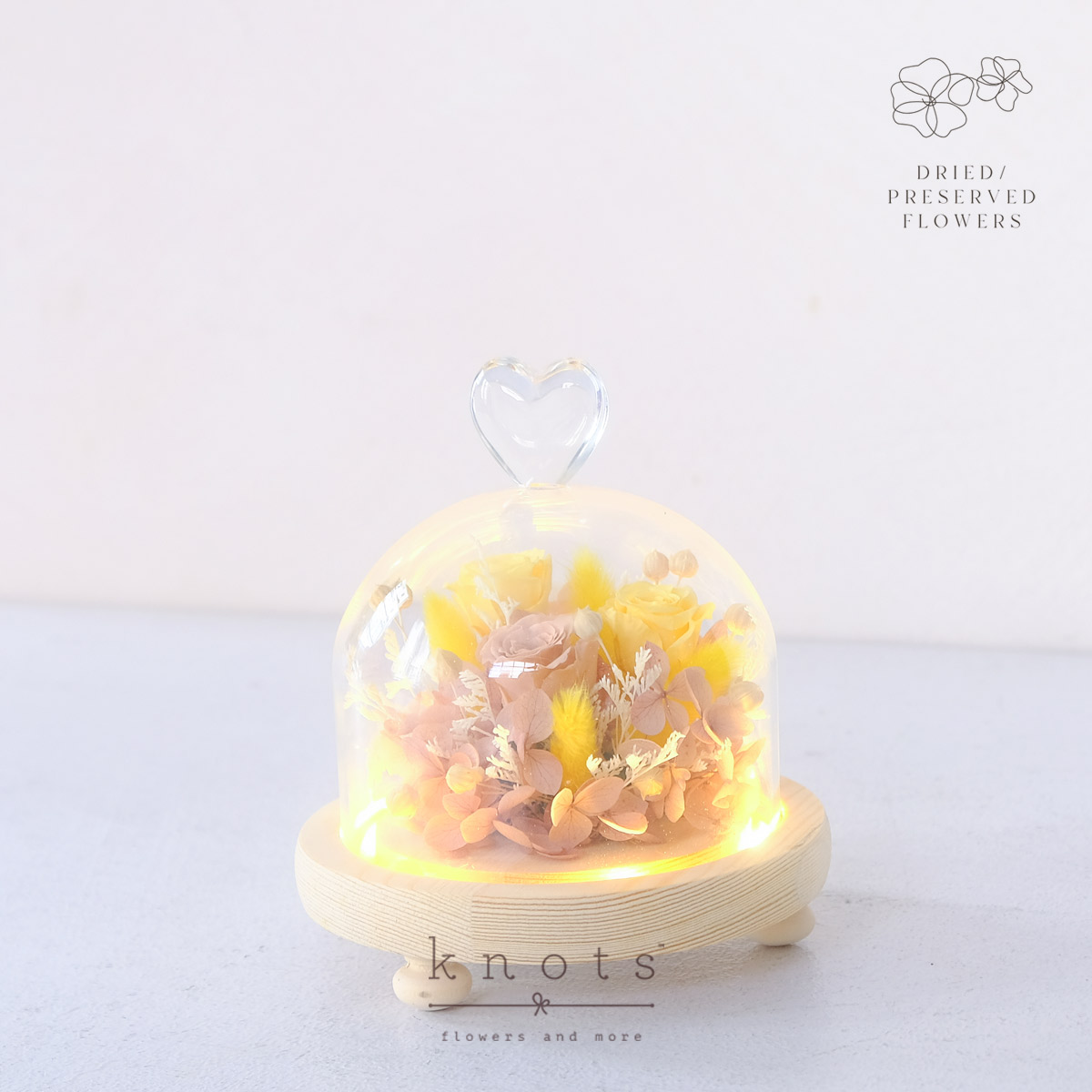 Eternal Rise (Preserved and Dried Flower Dome Arrangement) | Knots.ph