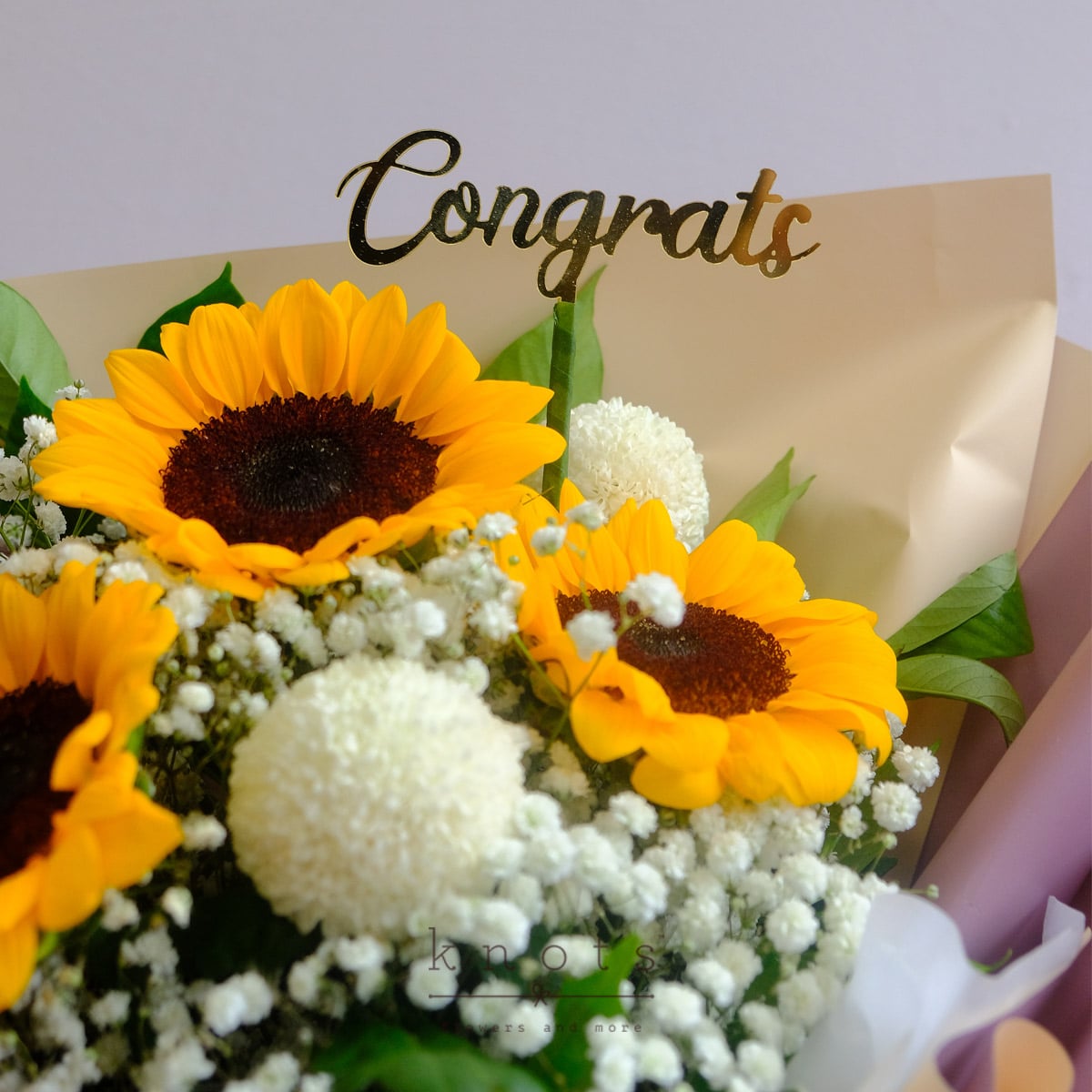 Shining Achiever (3 Sunflower Congratulations Bouquet) | Knots.ph
