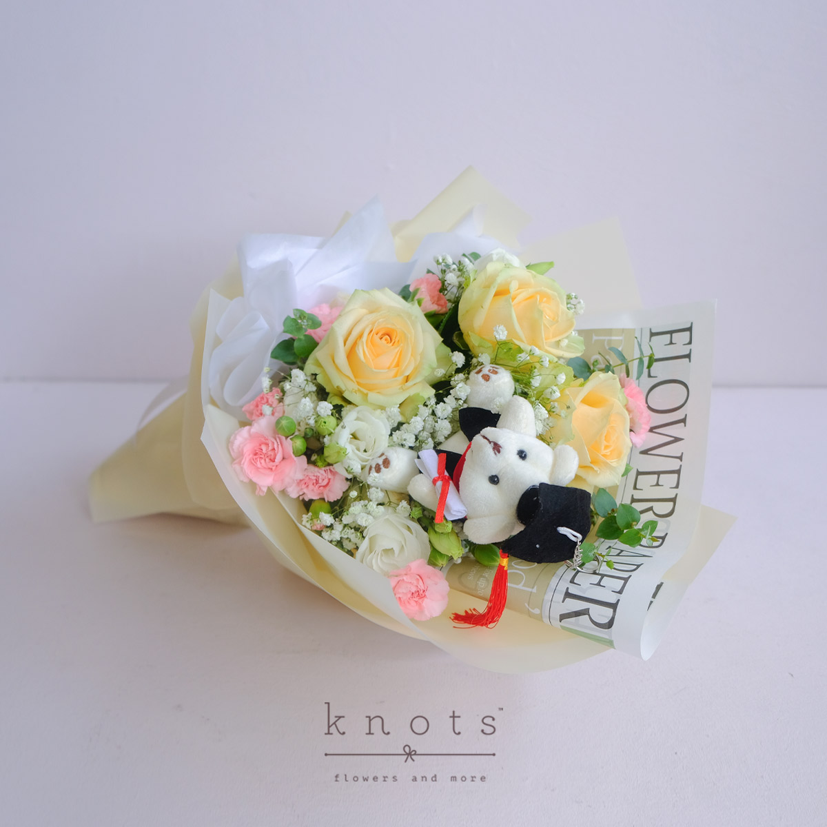 Rise to the Occasion (Peach Roses Graduation Bouquet) | Knots.ph