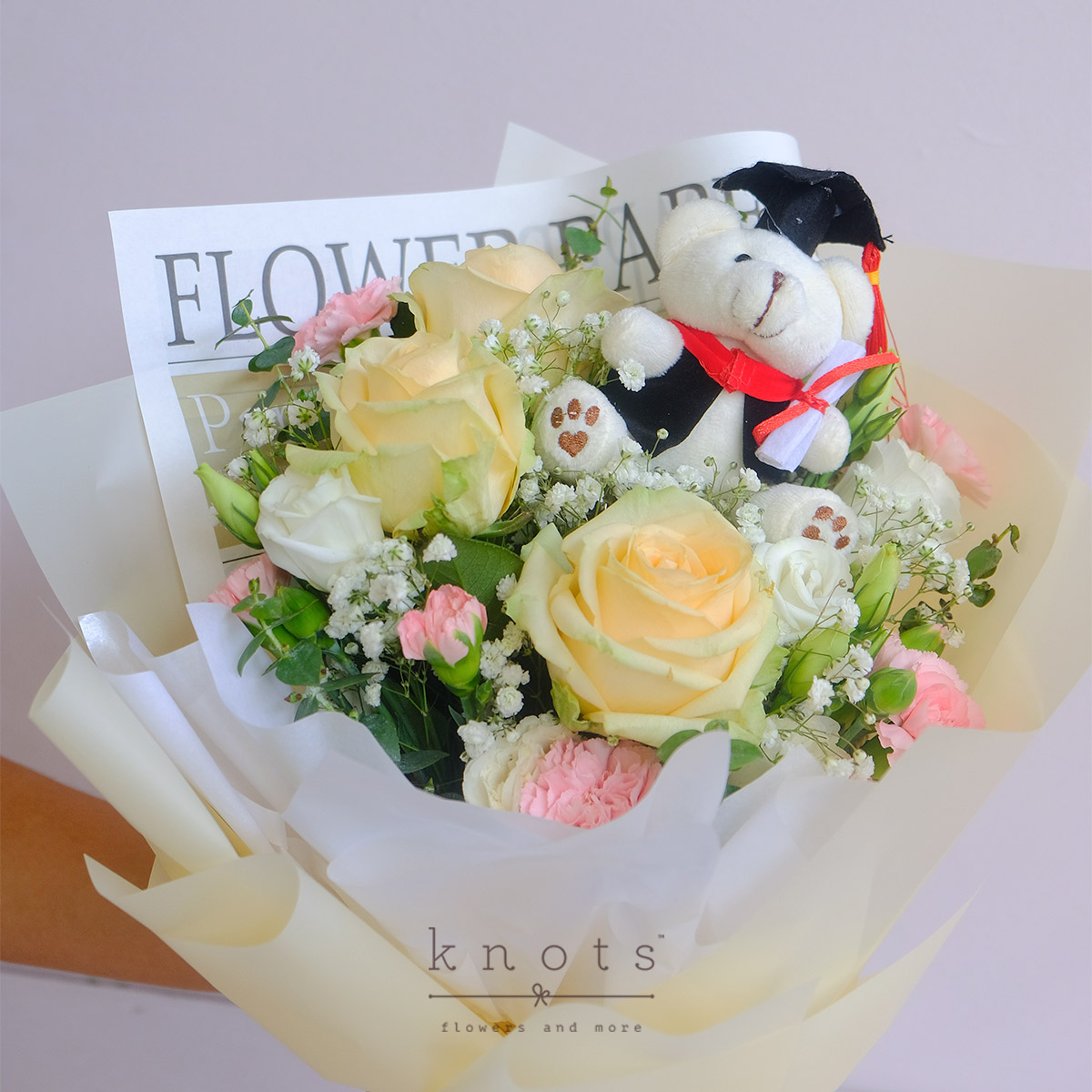 Rise to the Occasion (Peach Roses Graduation Bouquet) | Knots.ph