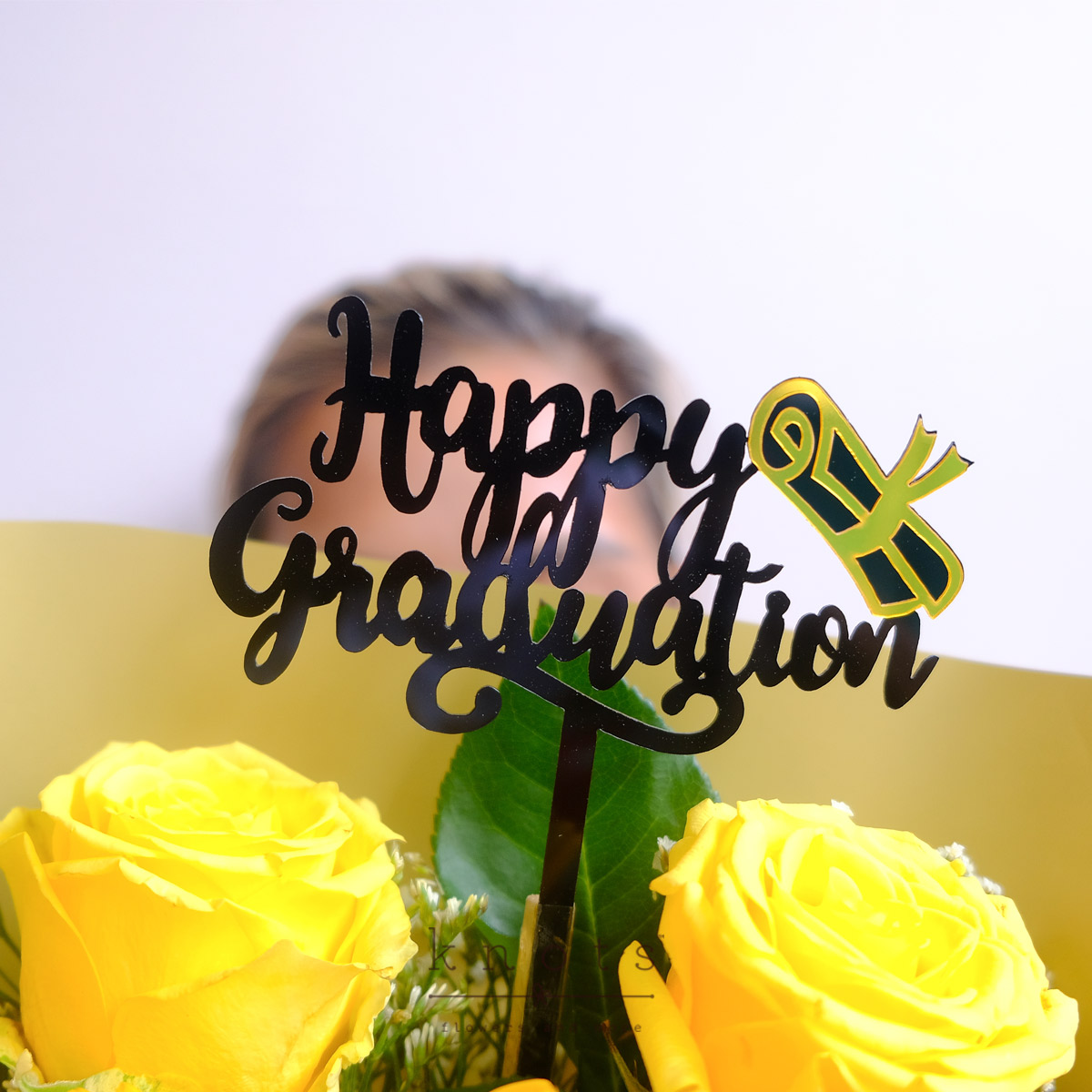 Graduation Bloom (Sunflower & Roses Graduation Bouquet) | Knots.ph