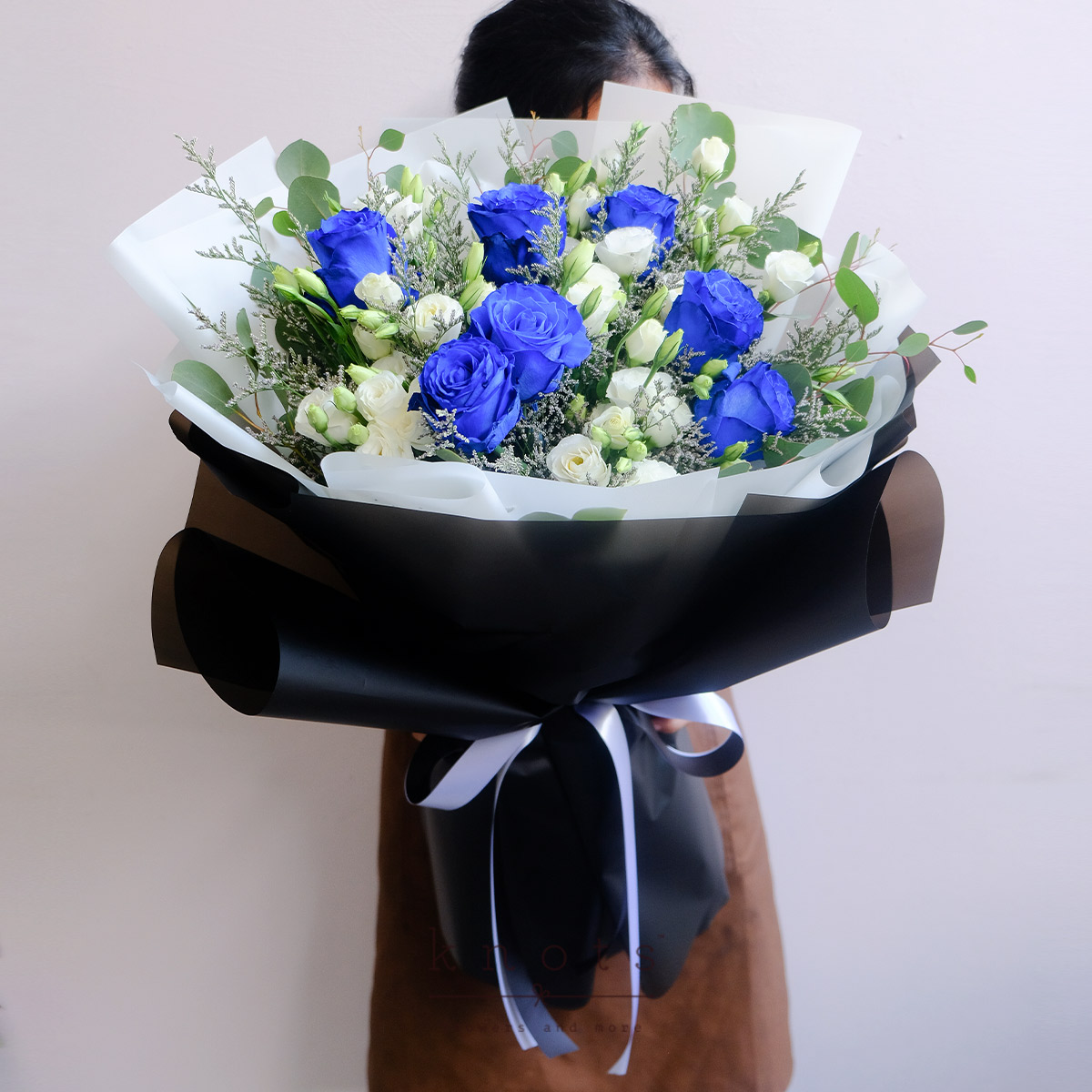Waiting For Us (7 Blue Ecuadorian Roses Bouquet) | Knots.ph