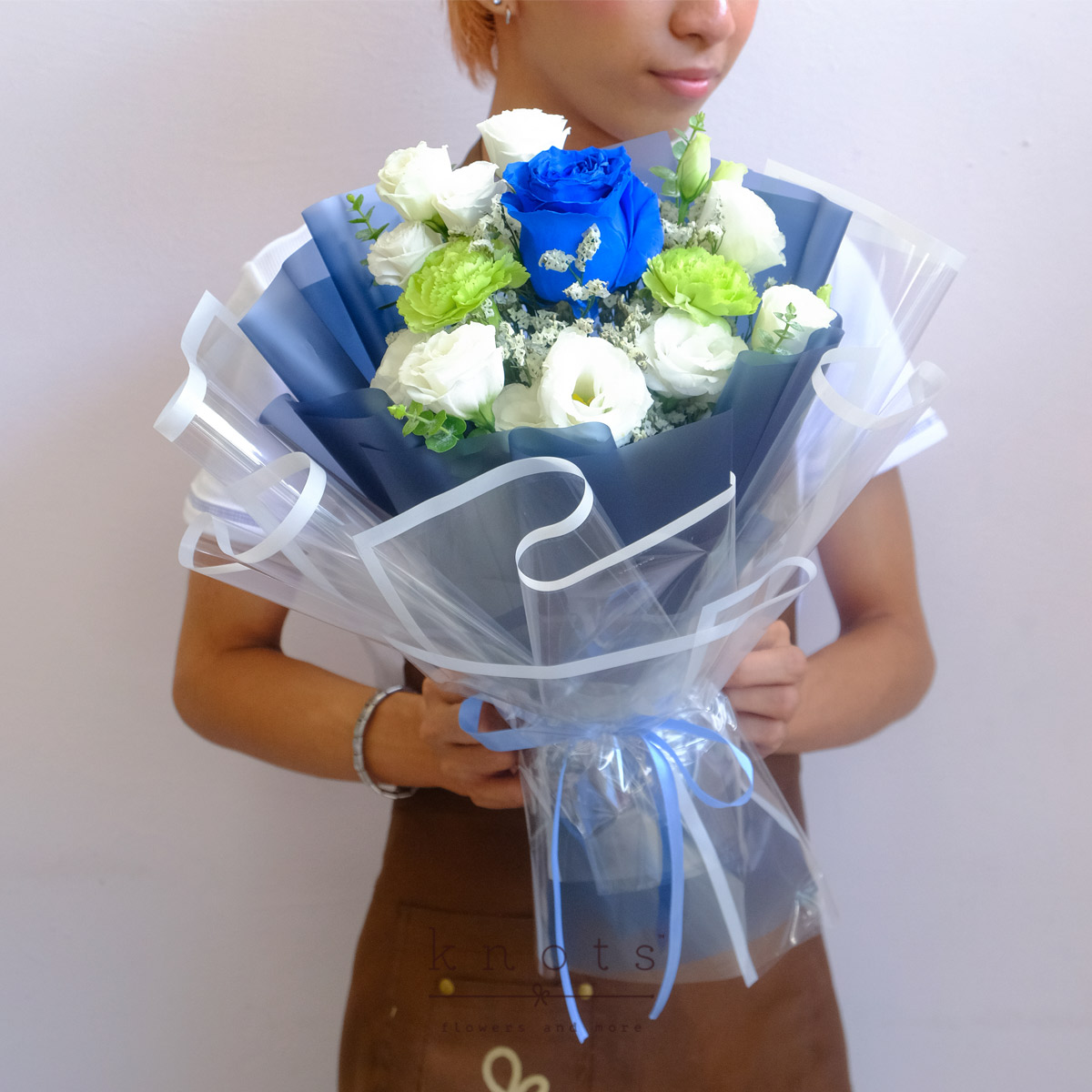 A Moonlit Wish (Blue Ecuadorian Roses Bouquet) | Knots.ph