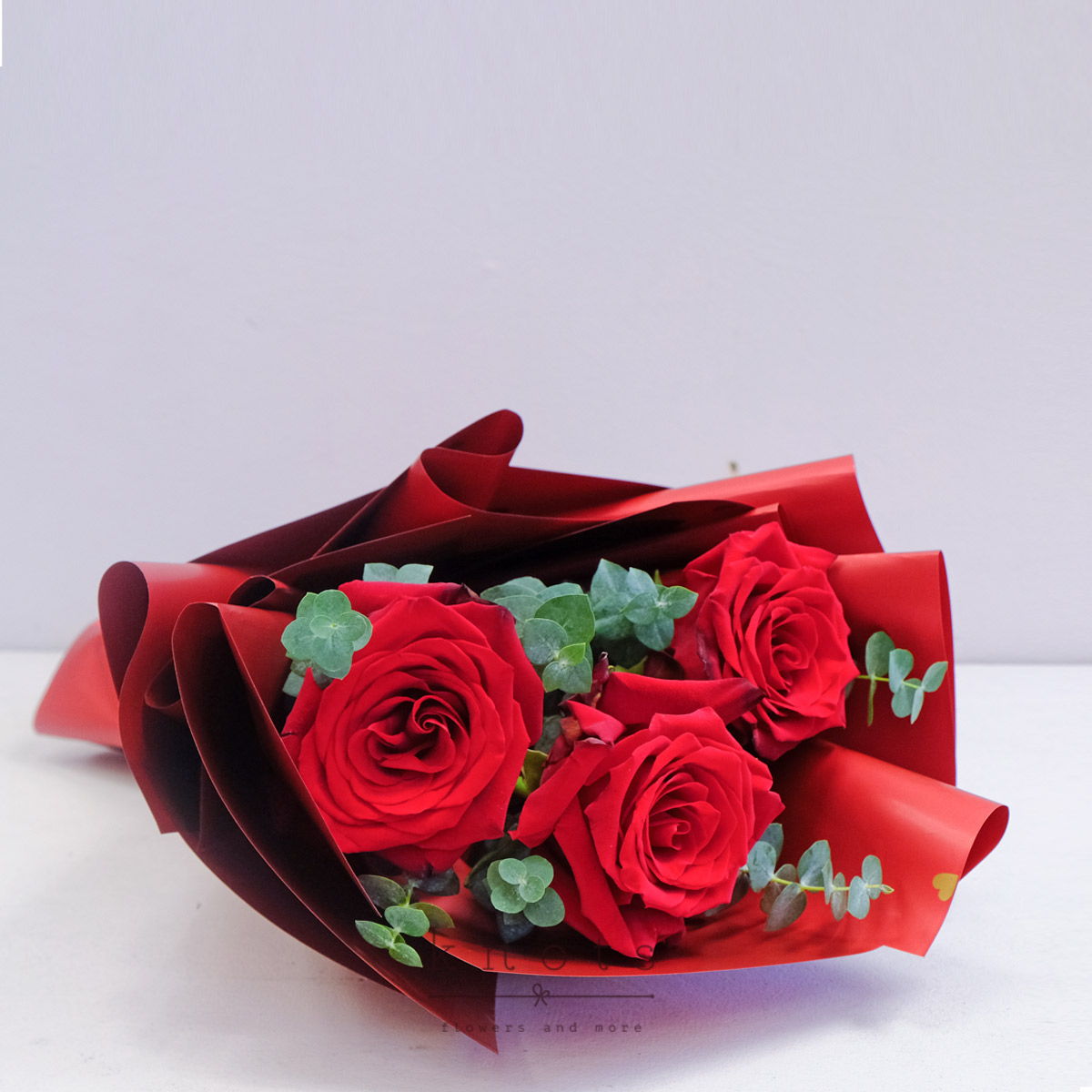 Loyal Love (3 Red Ecuadorian Roses Bouquet) | Knots.ph