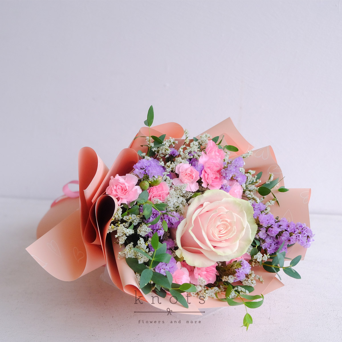 Delighted Heart (Pink Ecuadorian Rose Bouquet) | Knots.ph