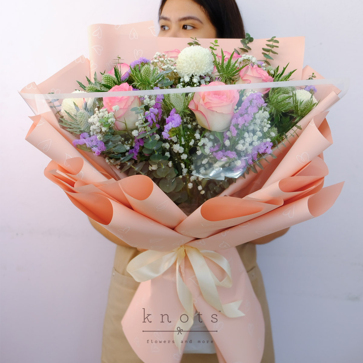 Enchanted Bloom (6 Two-Toned Pink Roses Bouquet) | Knots.ph