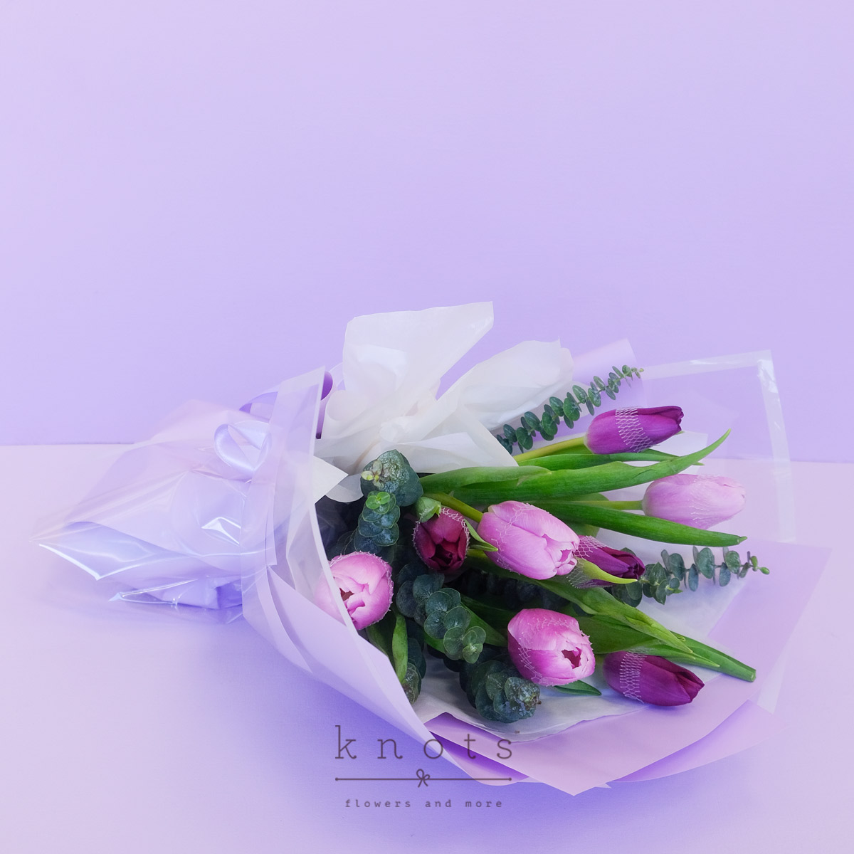 Grace and Wisdom (Purple and Lilac Tulips Bouquet) | Knots.ph
