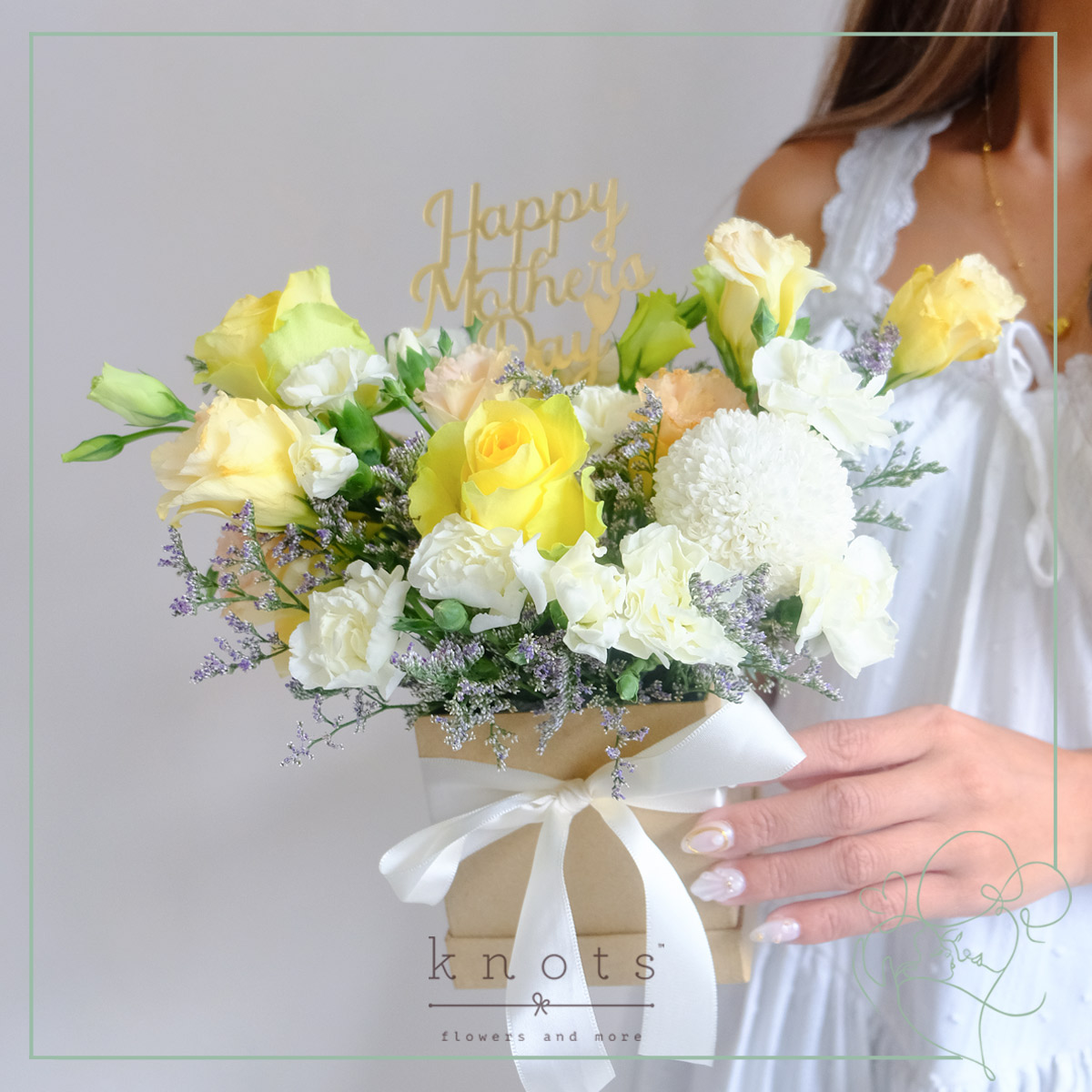 Blissful Bonds (Yellow Roses Box Arrangement) | Knots.ph