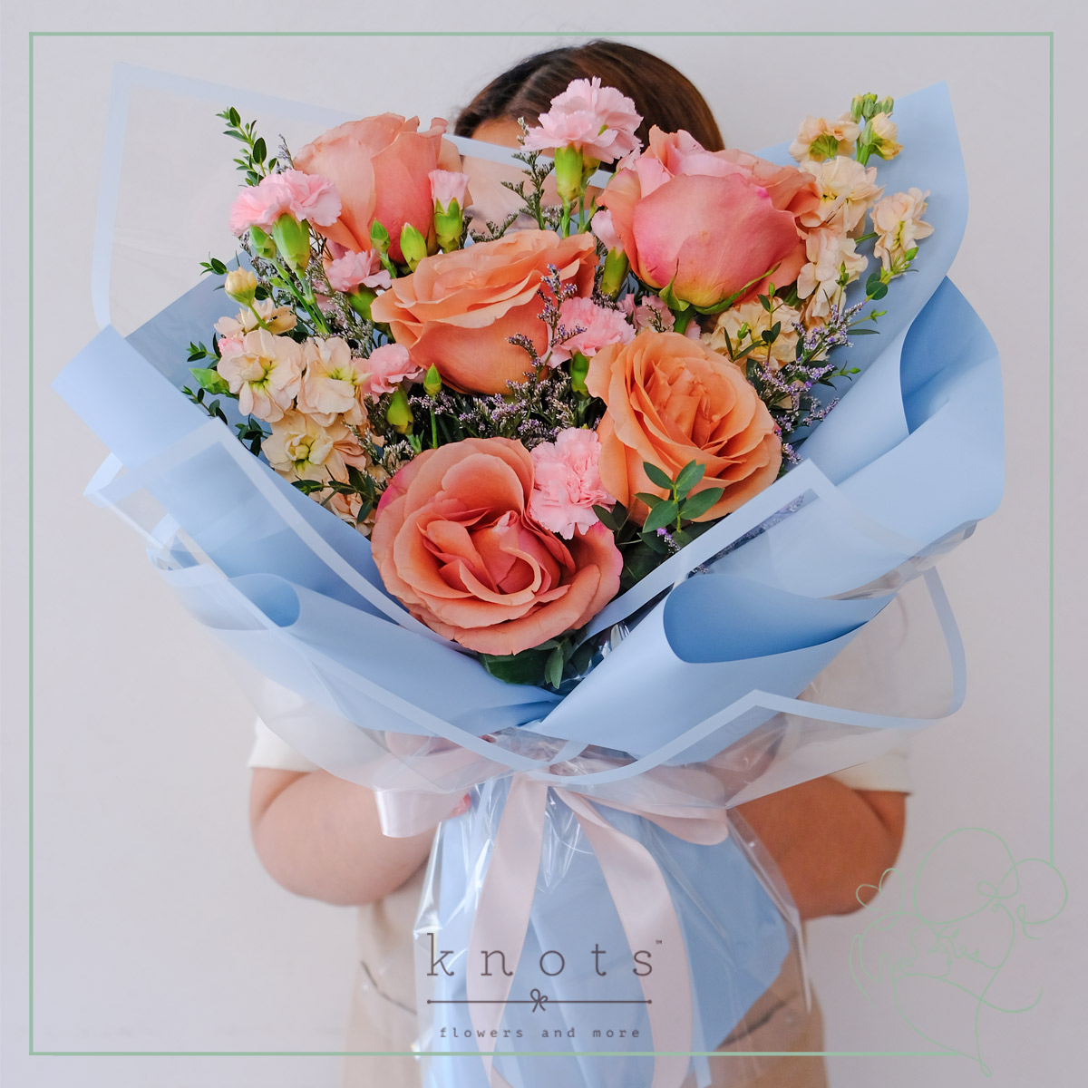 Ocean of Love (Mocca Ecuadorian Roses Bouquet) | Knots.ph
