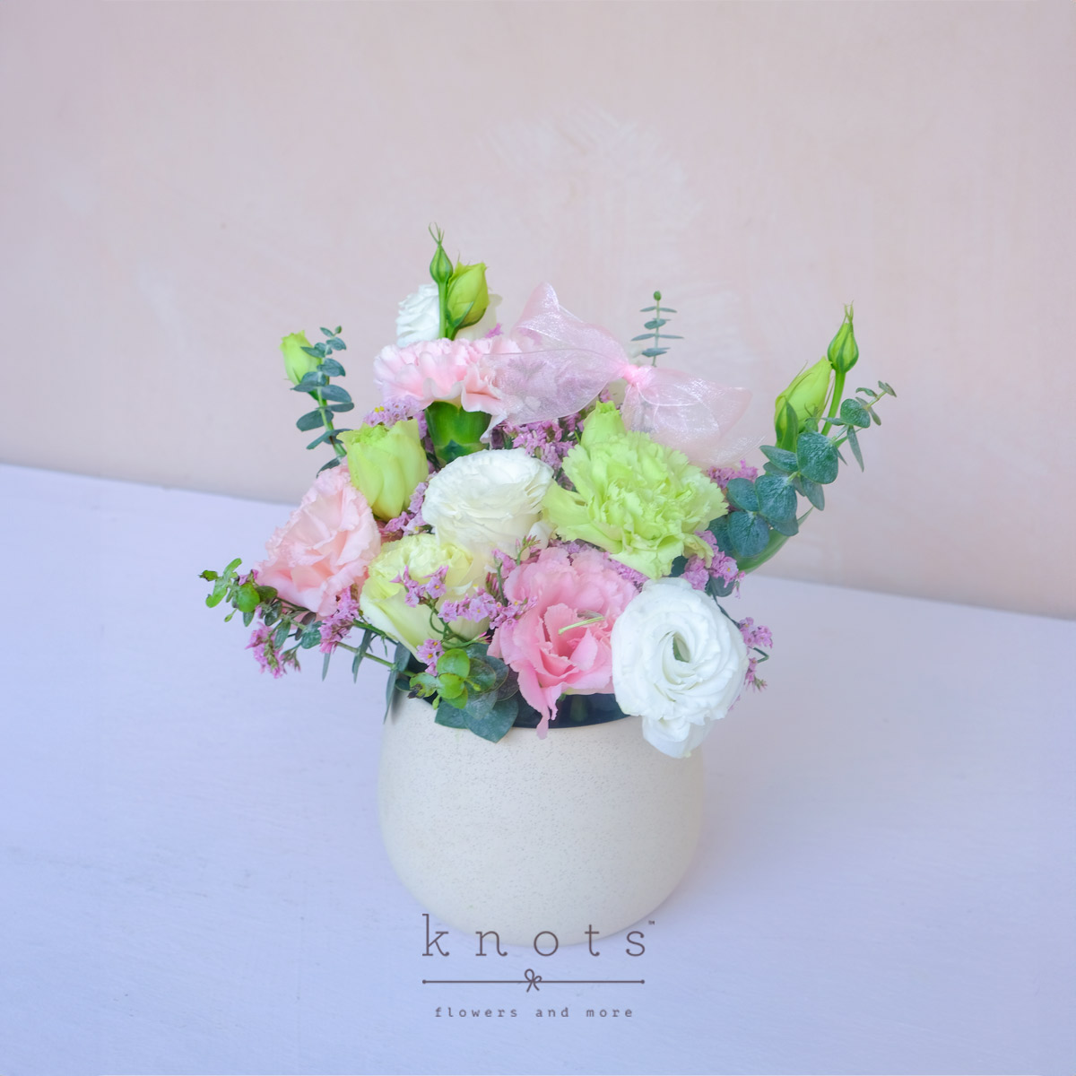 Blossoming Grace (Pink Carnations Arrangement) | Knots.ph