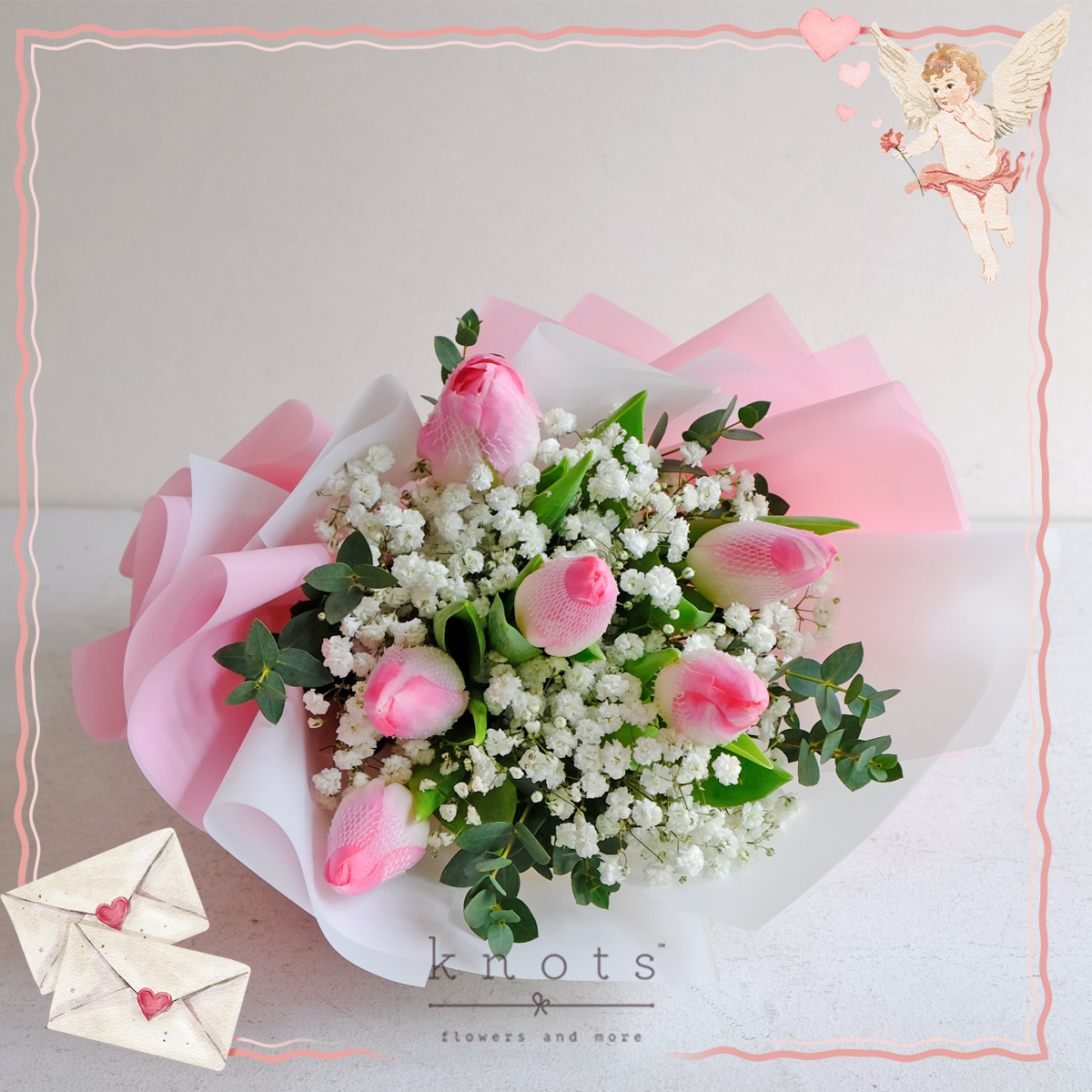 Tulip Tides (Pink Tulips Bouquet) | Knots.ph
