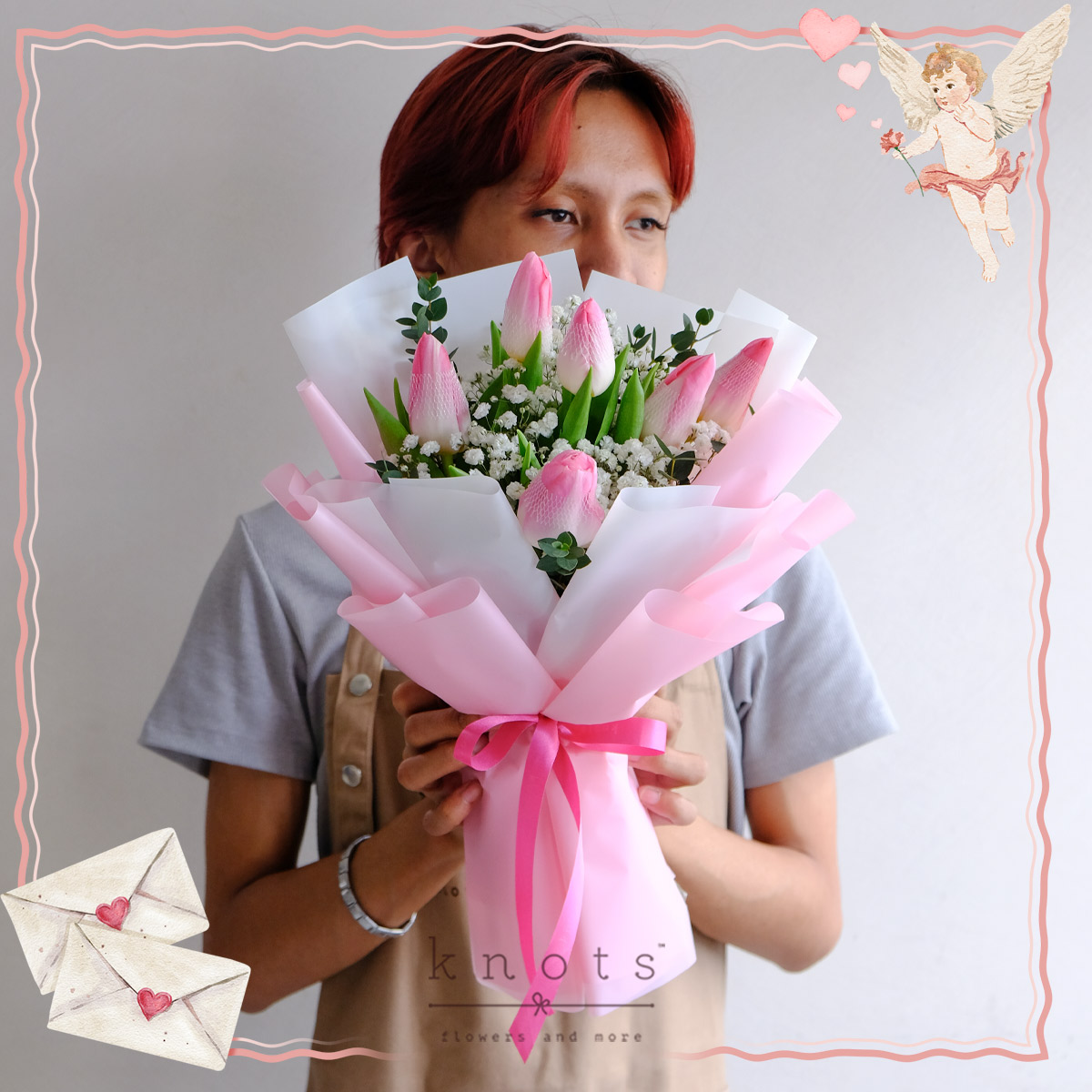Tulip Tides (Pink Tulips Bouquet) | Knots.ph