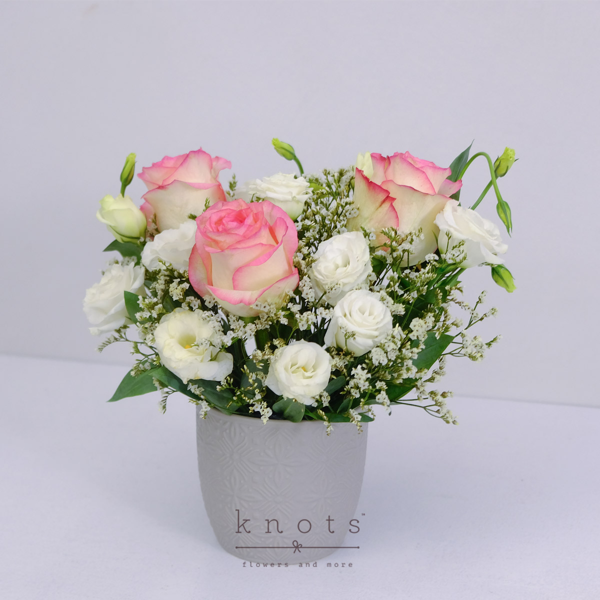 Intimate Blooms (Two-Toned Pink Roses Arrangement) | Knots.ph