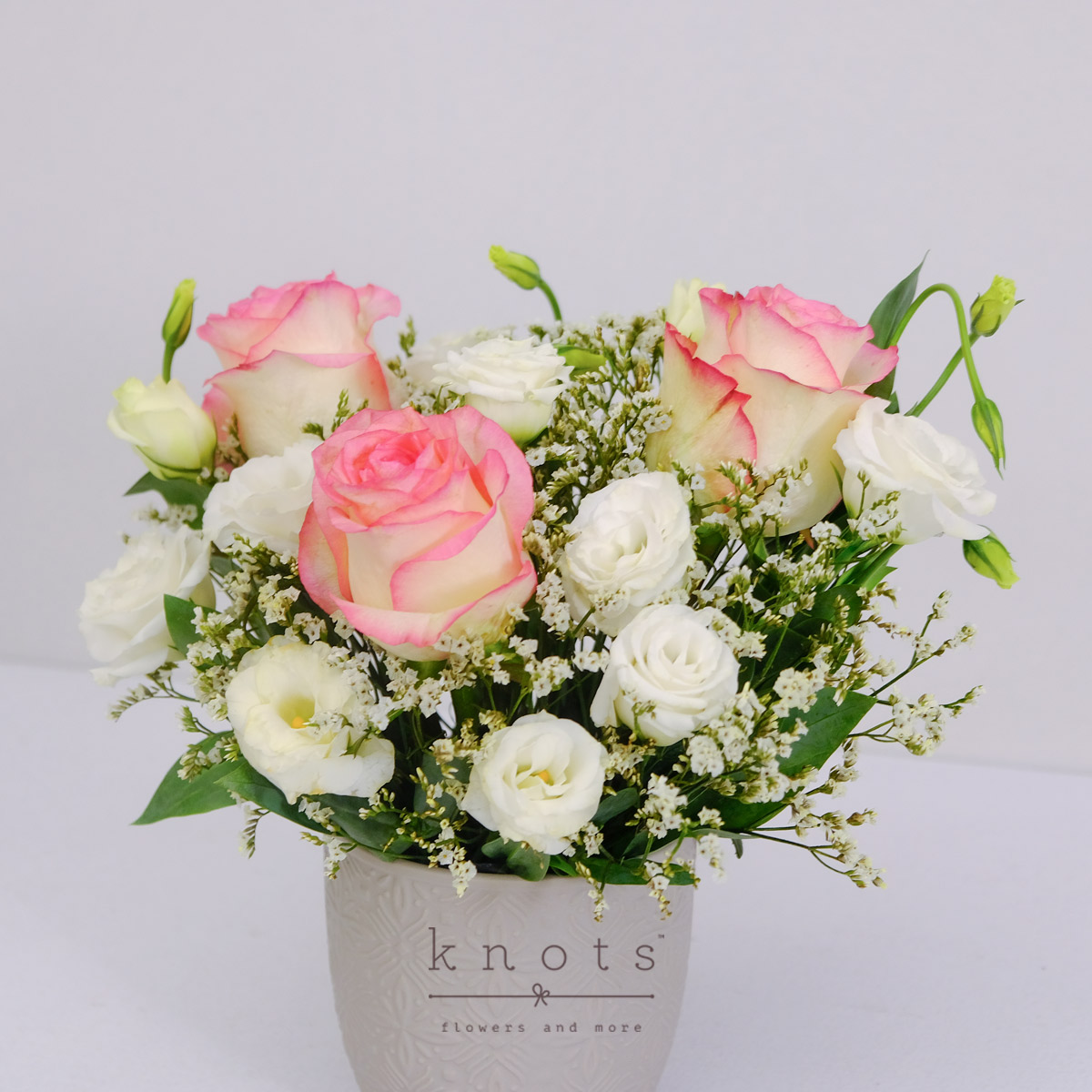 Intimate Blooms (Two-Toned Pink Roses Arrangement) | Knots.ph