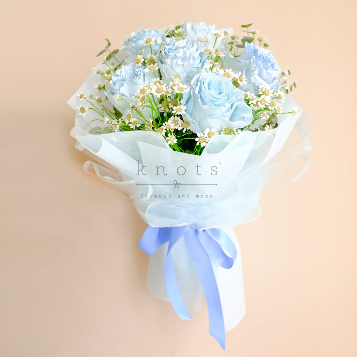 Milky Heaven (Light Blue Ecuadorian Roses) | Xpressflower.com