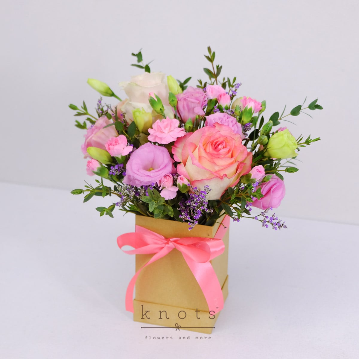 Sweetheart Symphony (Pink Roses Boxed Arrangement) | Knots.ph