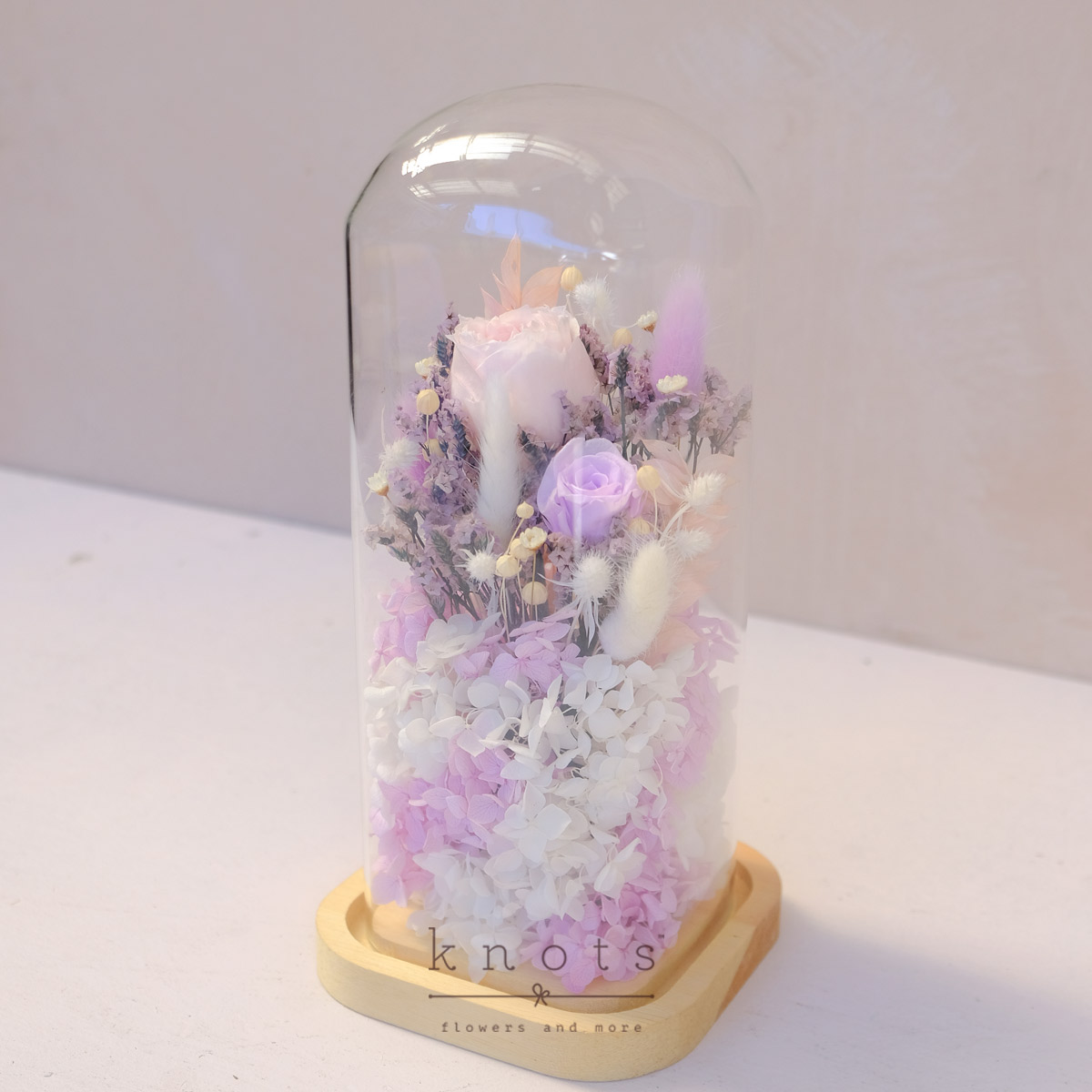Loveable Lilac (Preserved and Dried Dome Flower Arrangement) | Knots.ph