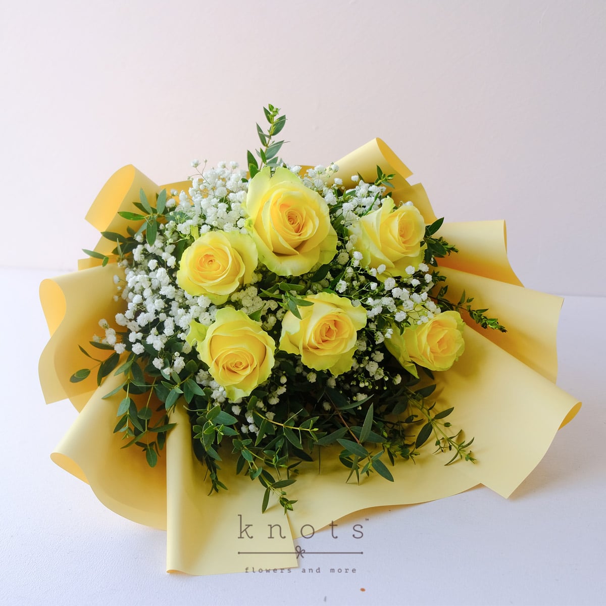 Happy As Can Be (6 Yellow Roses Bouquet) | Knots.ph