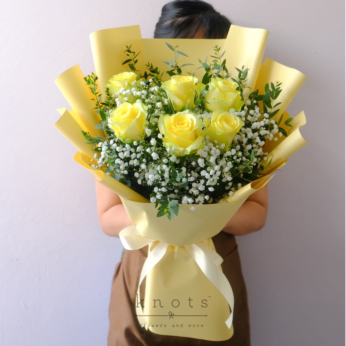 Happy As Can Be (6 Yellow Roses Bouquet) | Knots.ph