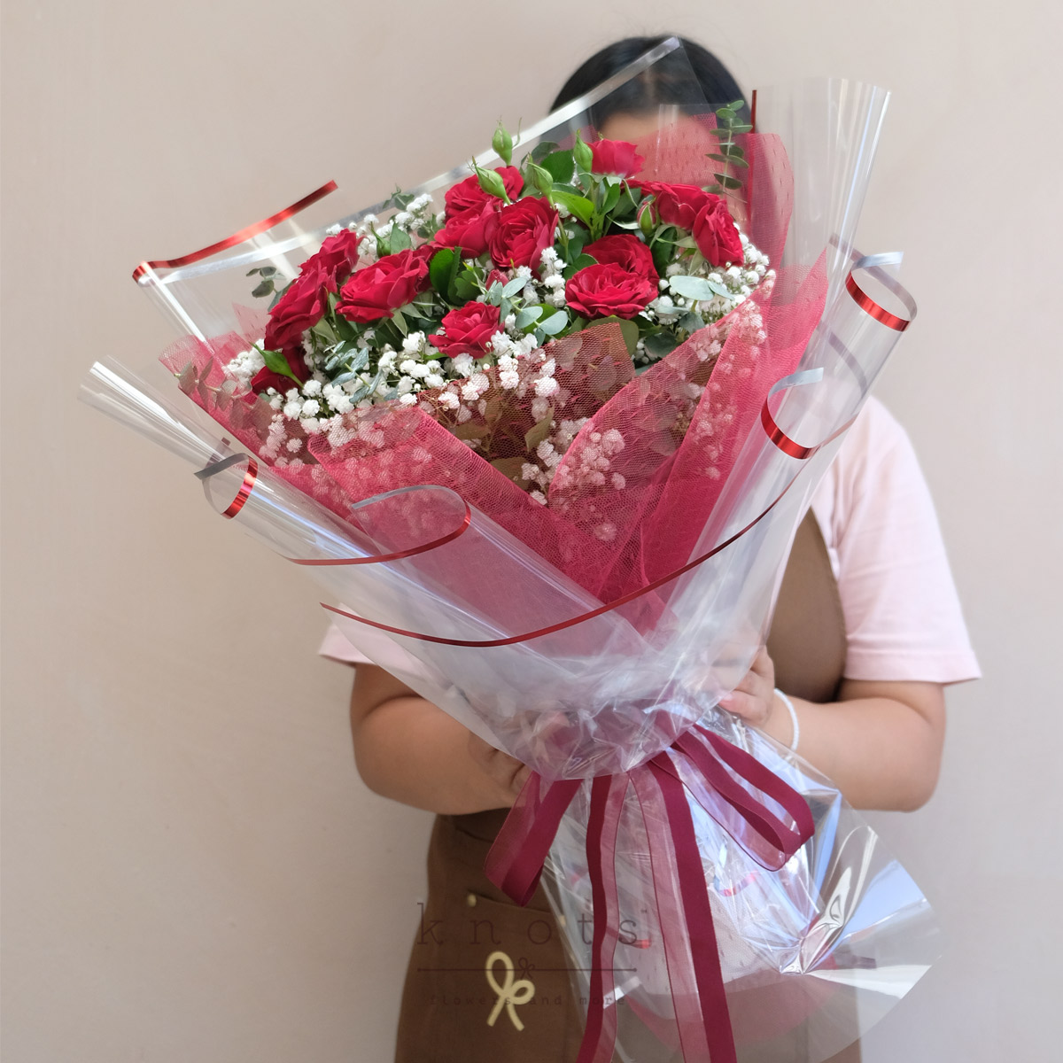Brigette (Red Rose Spray Bouquet) | Knots.ph