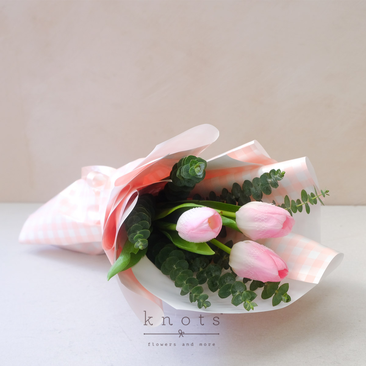 Heidi (3 Pink Tulips Bouquet) | Knots.ph