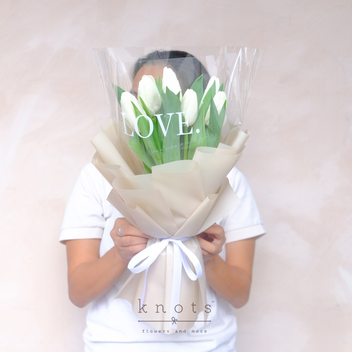 Perfect Love (White Tulips Bouquet) | Knots.ph