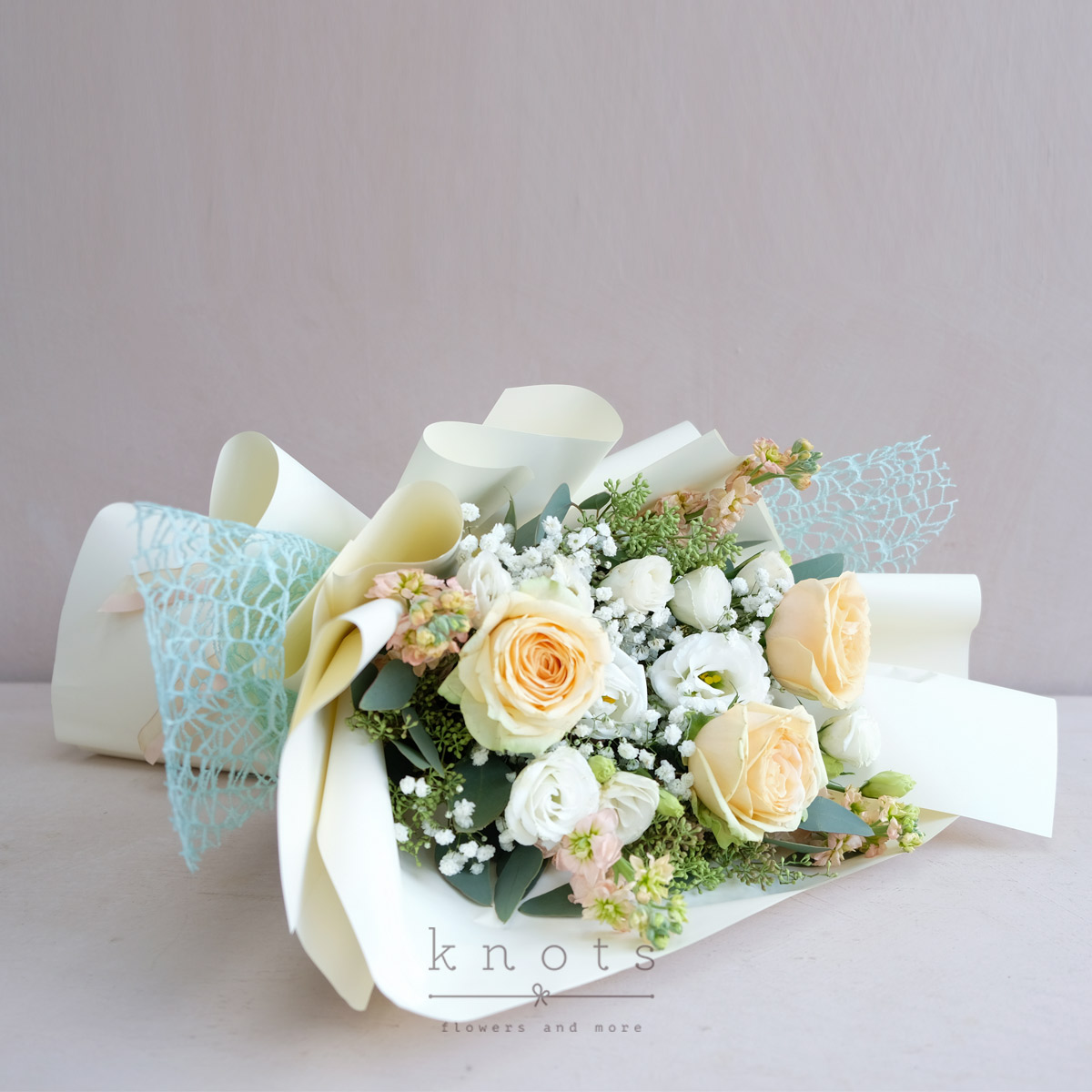 Divine Intervention (Peach China Roses Bouquet) | Knots.ph