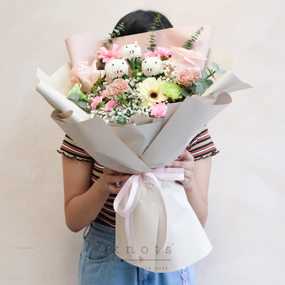 Chinny Chin Chin! (Pink Ecuadorian Roses, and Carnations Bouquet ...