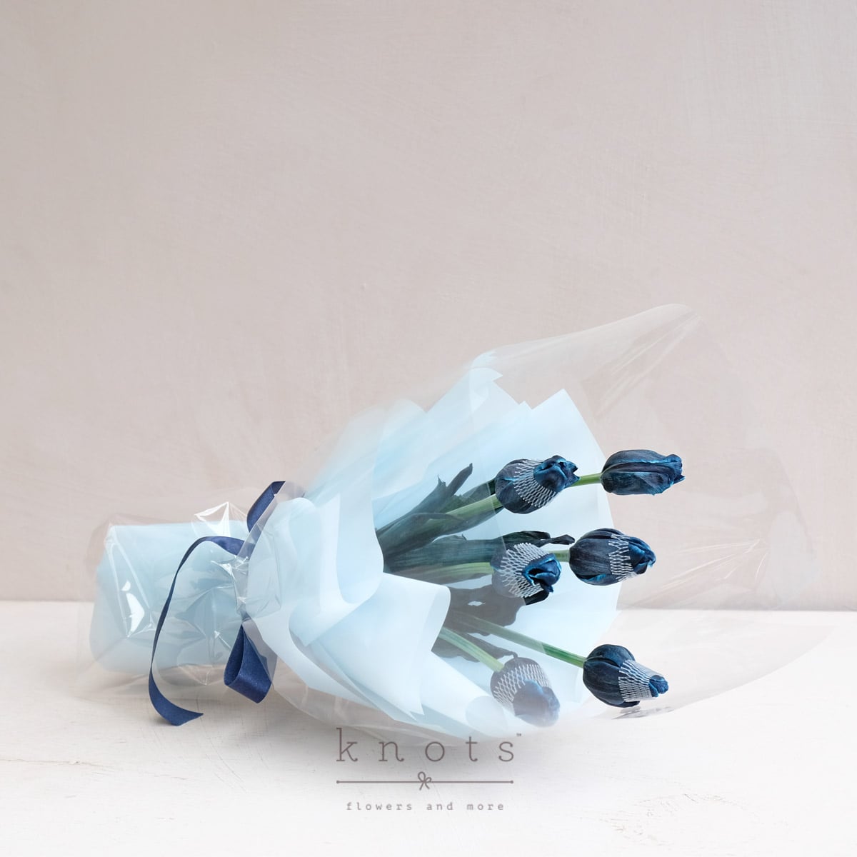 Melpomene (Dark Blue Tinted Tulips Bouquet) | Knots.ph