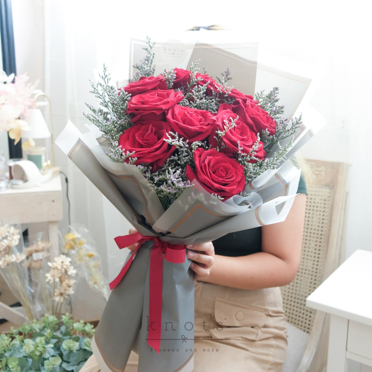 Destiny (9 Red Ecuadorian Roses Bouquet) | Knots.ph